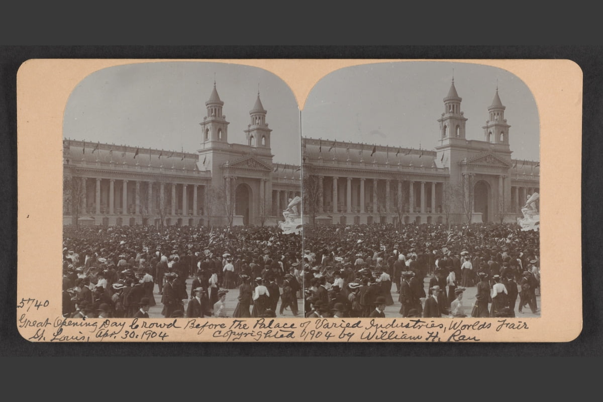 Print: Great Opening Day Crowd Before The Palace Of Varied Industries ...