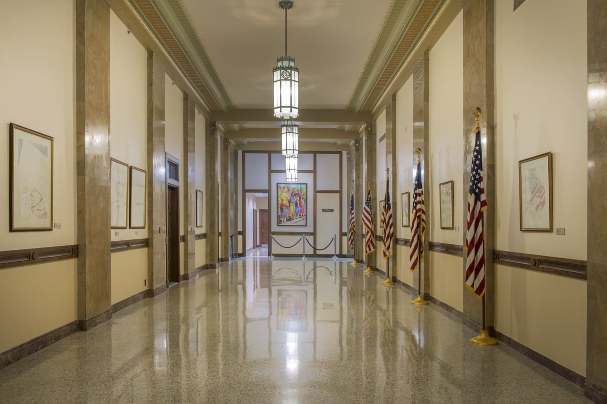 Print: Hallway. The L. Richardson Preyer Federal Building And Court ...