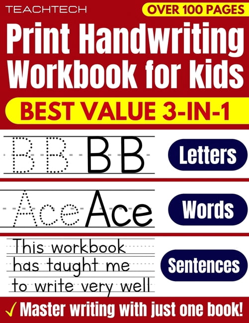Print Handwriting Workbook for Kids: Learn Handwriting ABC printing ...