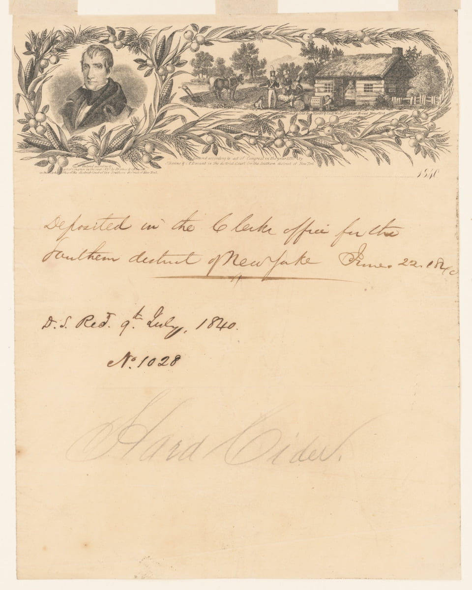 Print: Harrison Letter Sheet, 1840 - Walmart.com