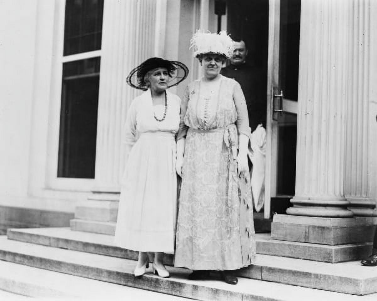 Print: Helen Gardener And Carrie Chapman Catt Leaving White House ...