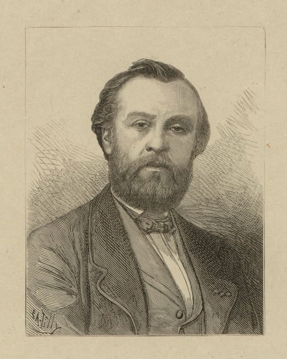 Print: Henri Giffard, French Balloonist, Head-And-Shoulders Portrait ...