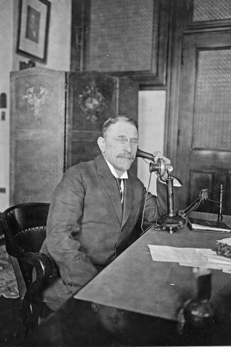 Print: Henry Morgenthau, Half-Length Portrait, Seated At Desk, Facing ...