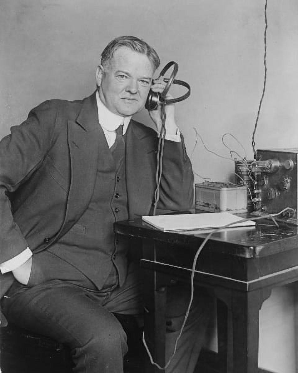 Print: Herbert Hoover, Three-Quarter Length Portrait, Seated, Facing ...