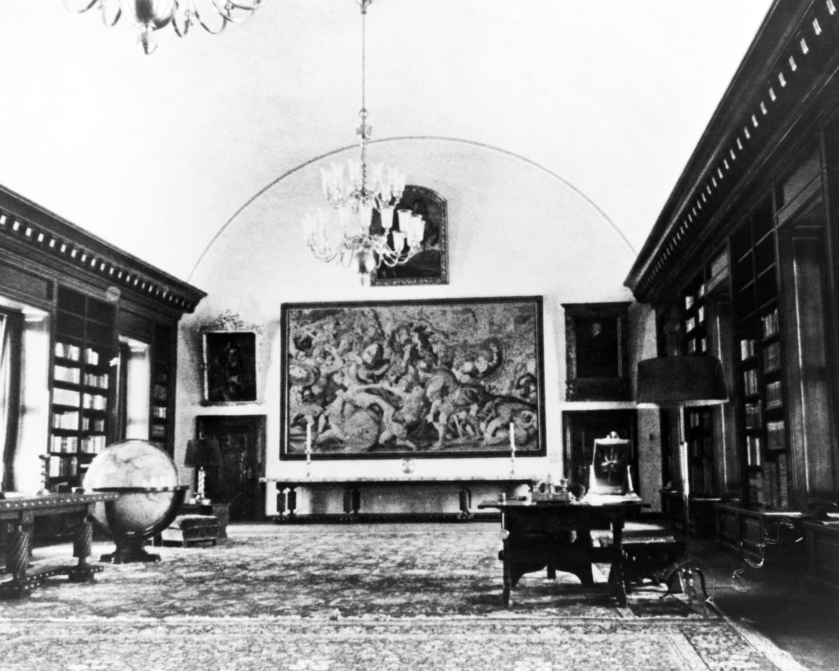 Print: Hermann Goering Residence, Carinhall, Bibliothek, 1940 - Walmart.com