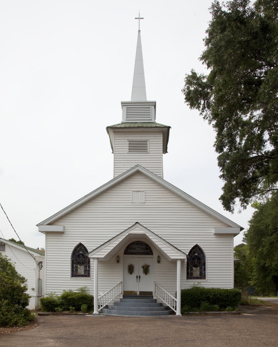 Print: Historic Buildings In The Town Of St. Stephens, Alabama, 2010 ...
