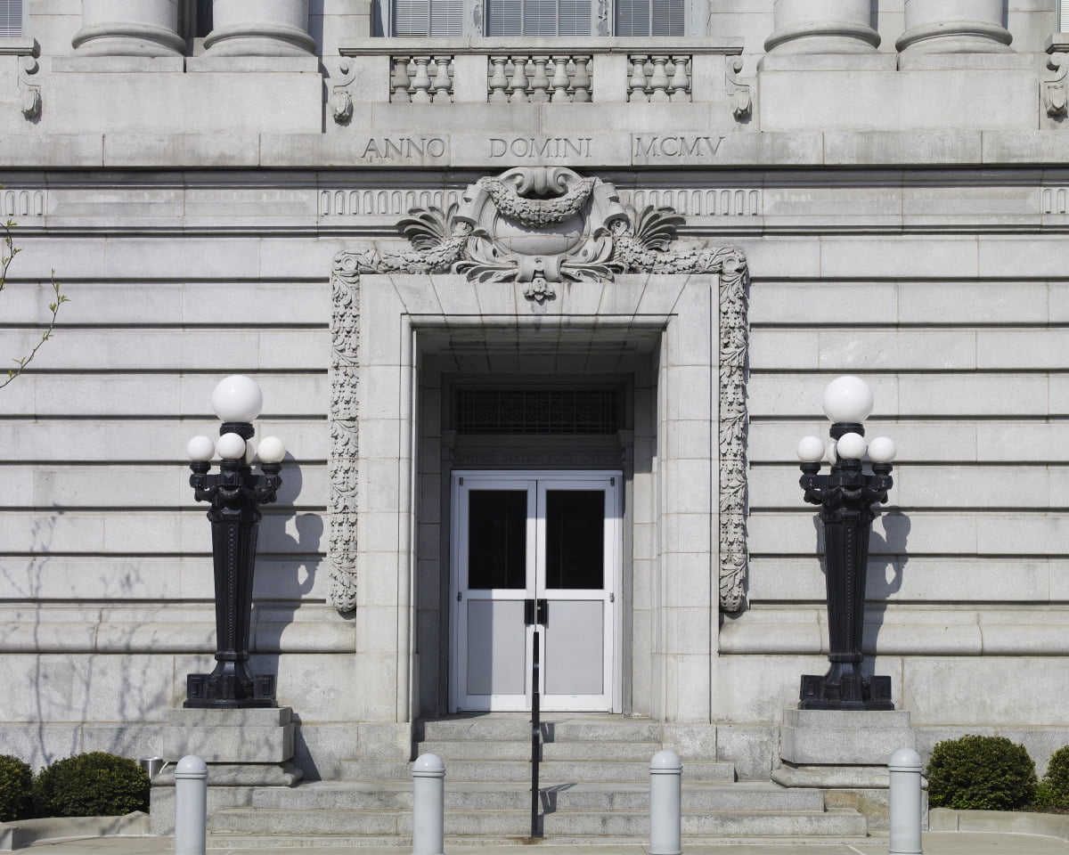 Print: Historic Courthouse Front Door, Federal Building And U.S ...