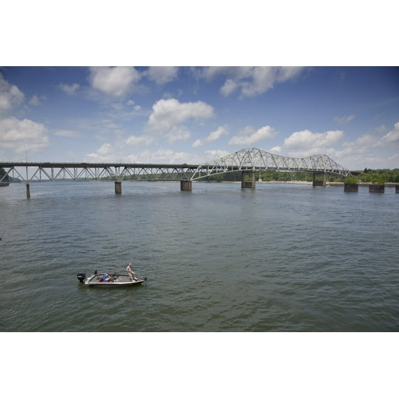 Print: Historic O'neal Bridge On The Tennessee River In Florence ...