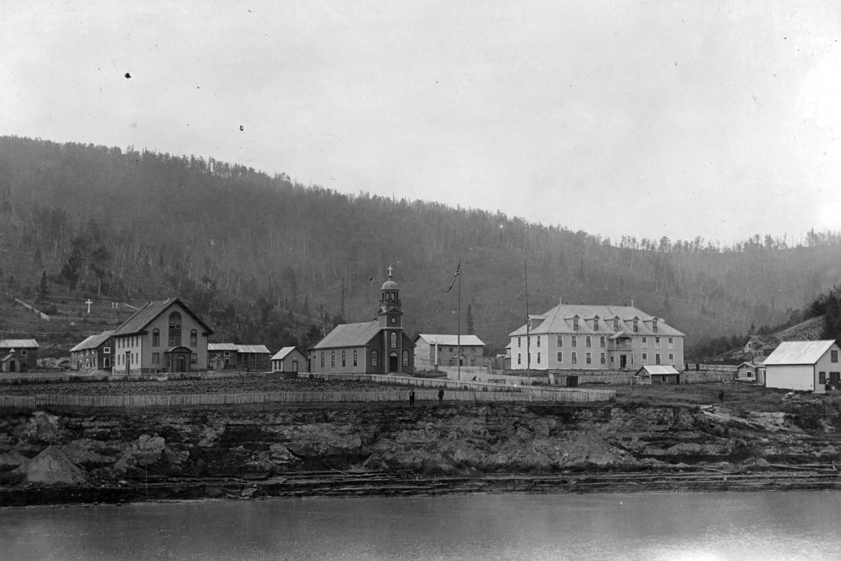Print: Holy Cross Mission On The Yukon, circa 1900 - Walmart.com