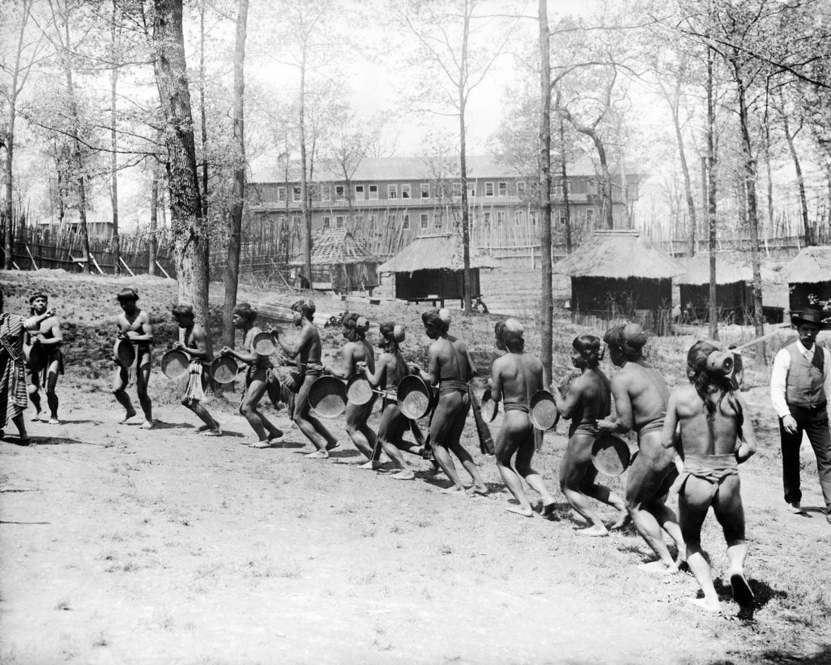 Print: Igorot Men From The Philippines Wearing Loincloths And Carrying ...