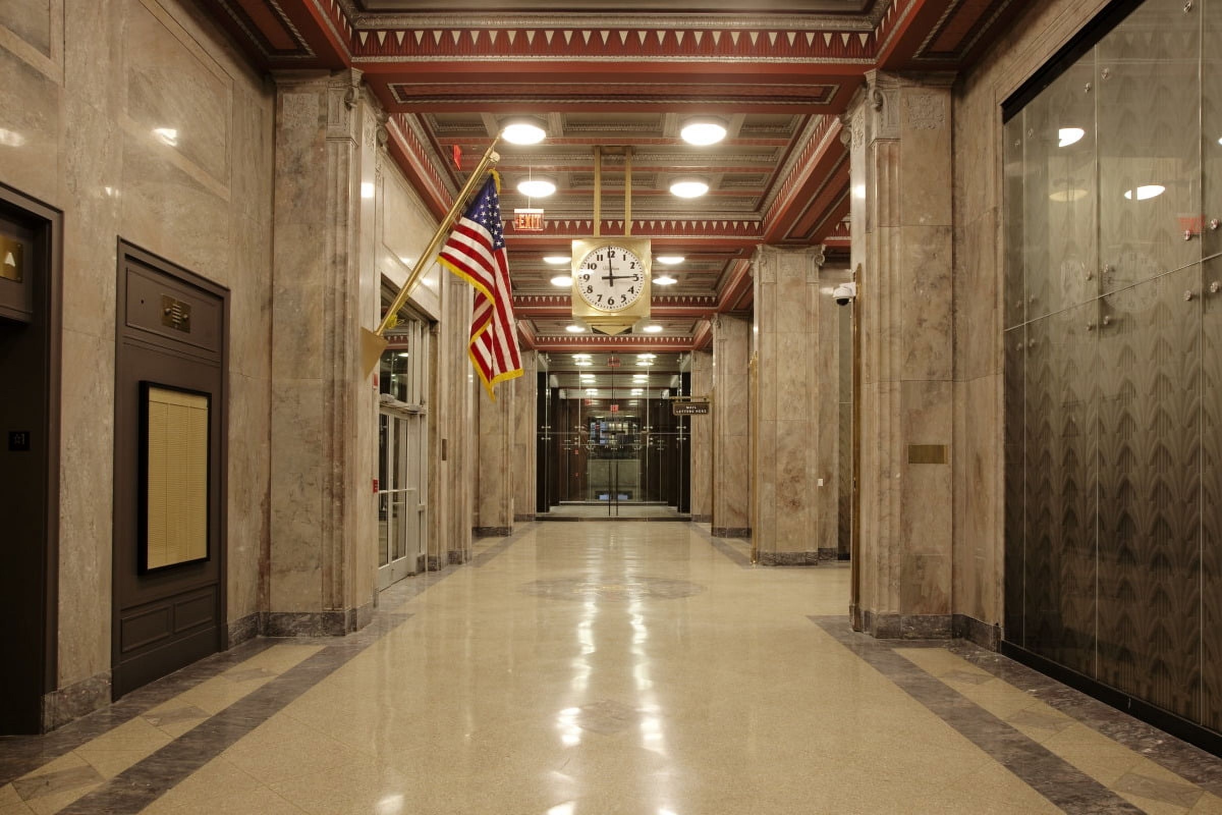 Print: Interior Lobby, John W. Mccormack U.S. Post Office And ...