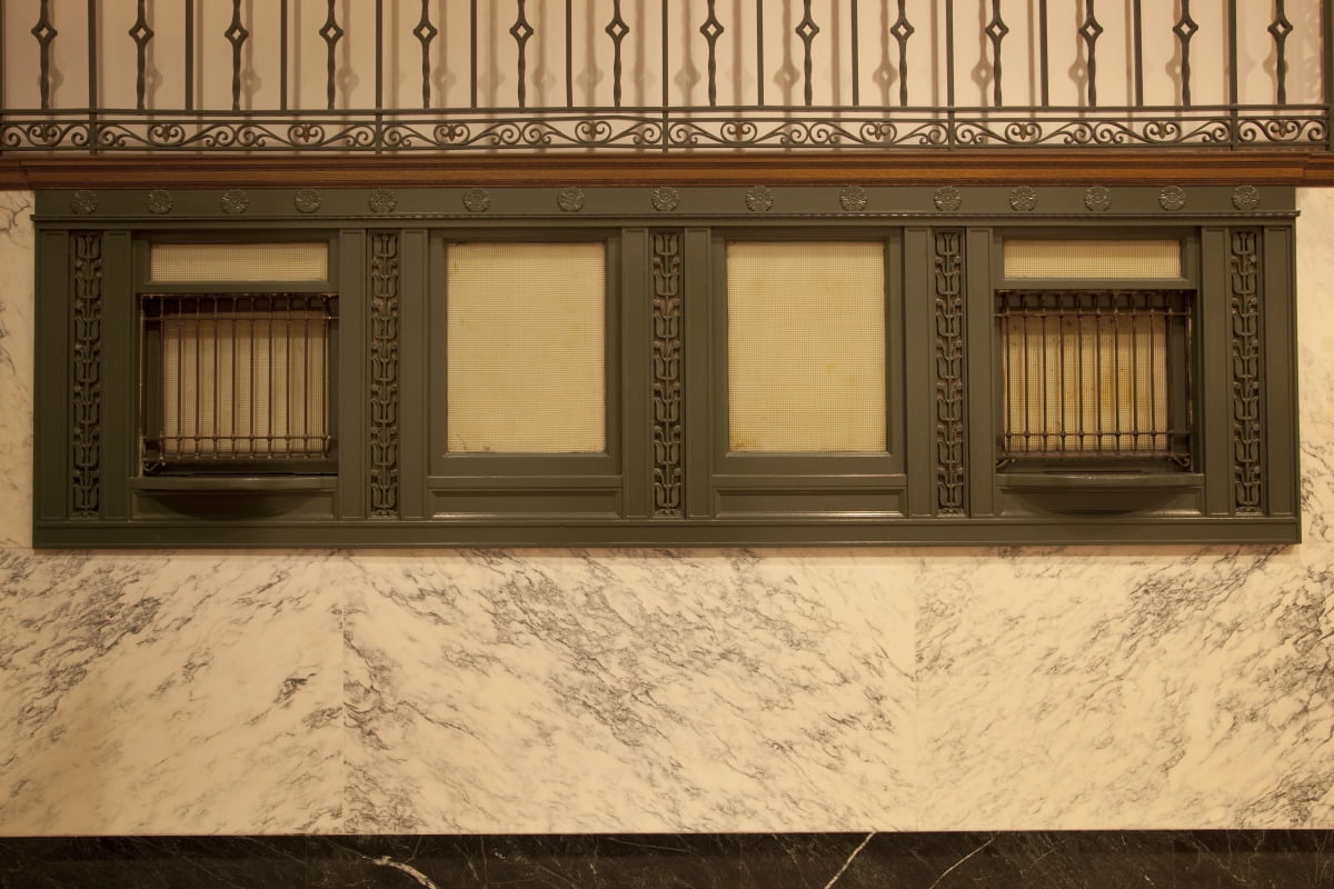 Print: Interior Postal Window Detail, Clarkson S. Fisher Federal ...