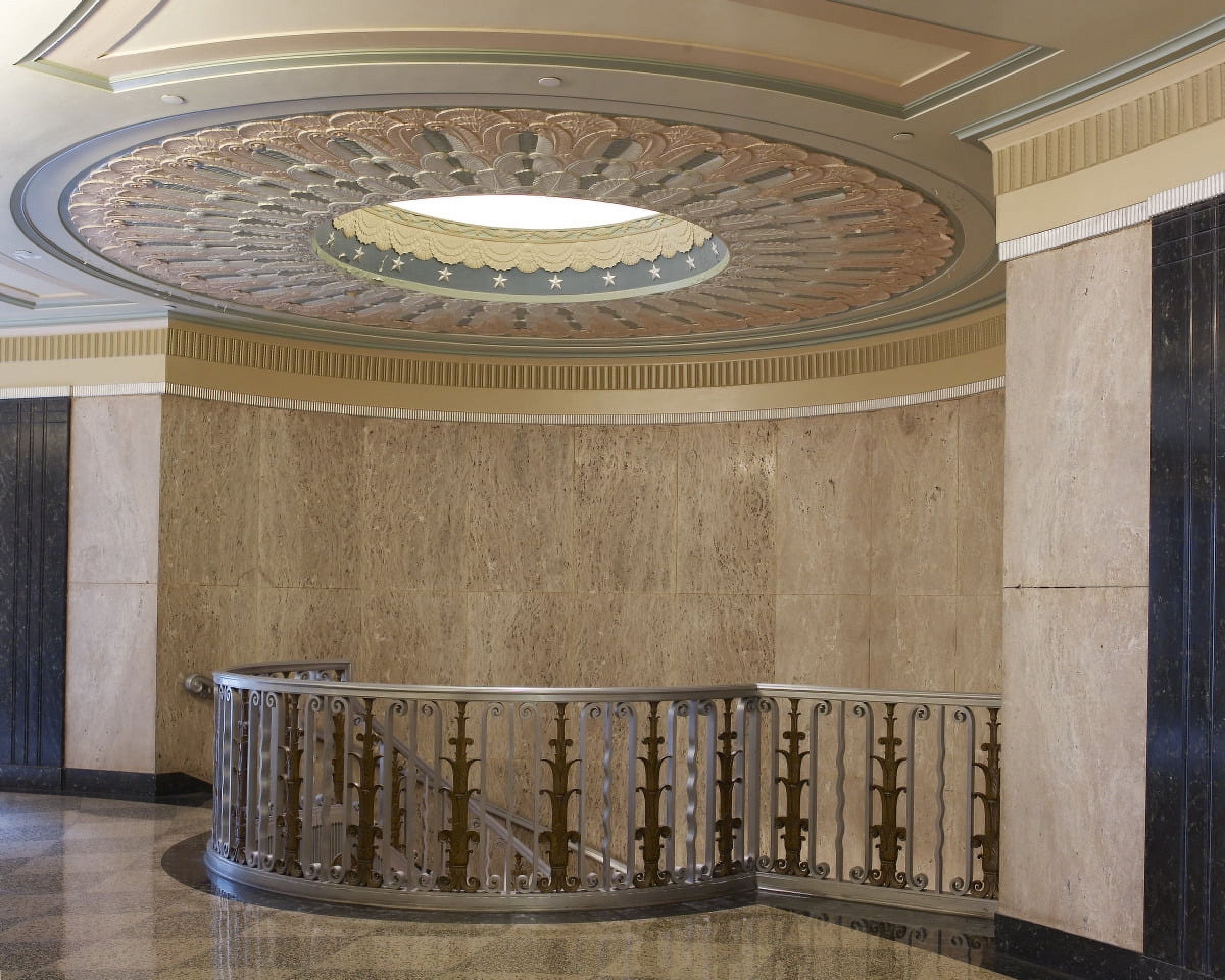 Print: Interior Stairs, U.S. Custom House, Philadelphia, Pennsylvania ...