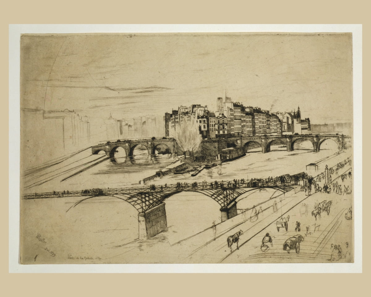 Print: Isle De La Cite, Paris, 1859 - Walmart.com
