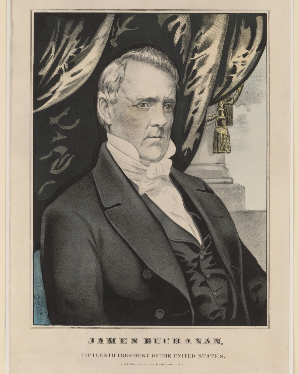 Print: James Buchanan, Fifteenth President Of The United States, circa ...