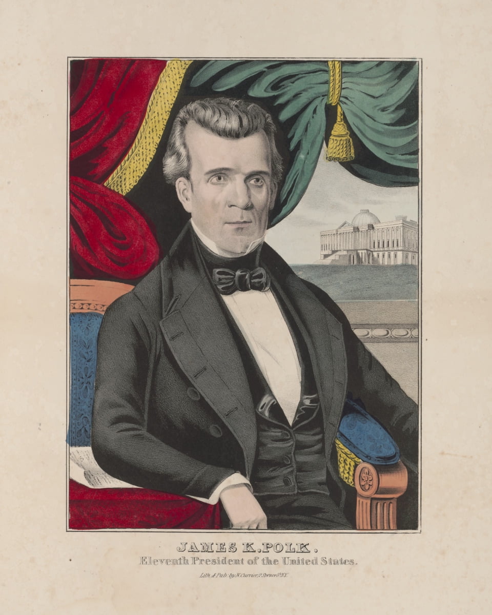 Print: James K. Polk: Eleventh President Of The United States, circa ...