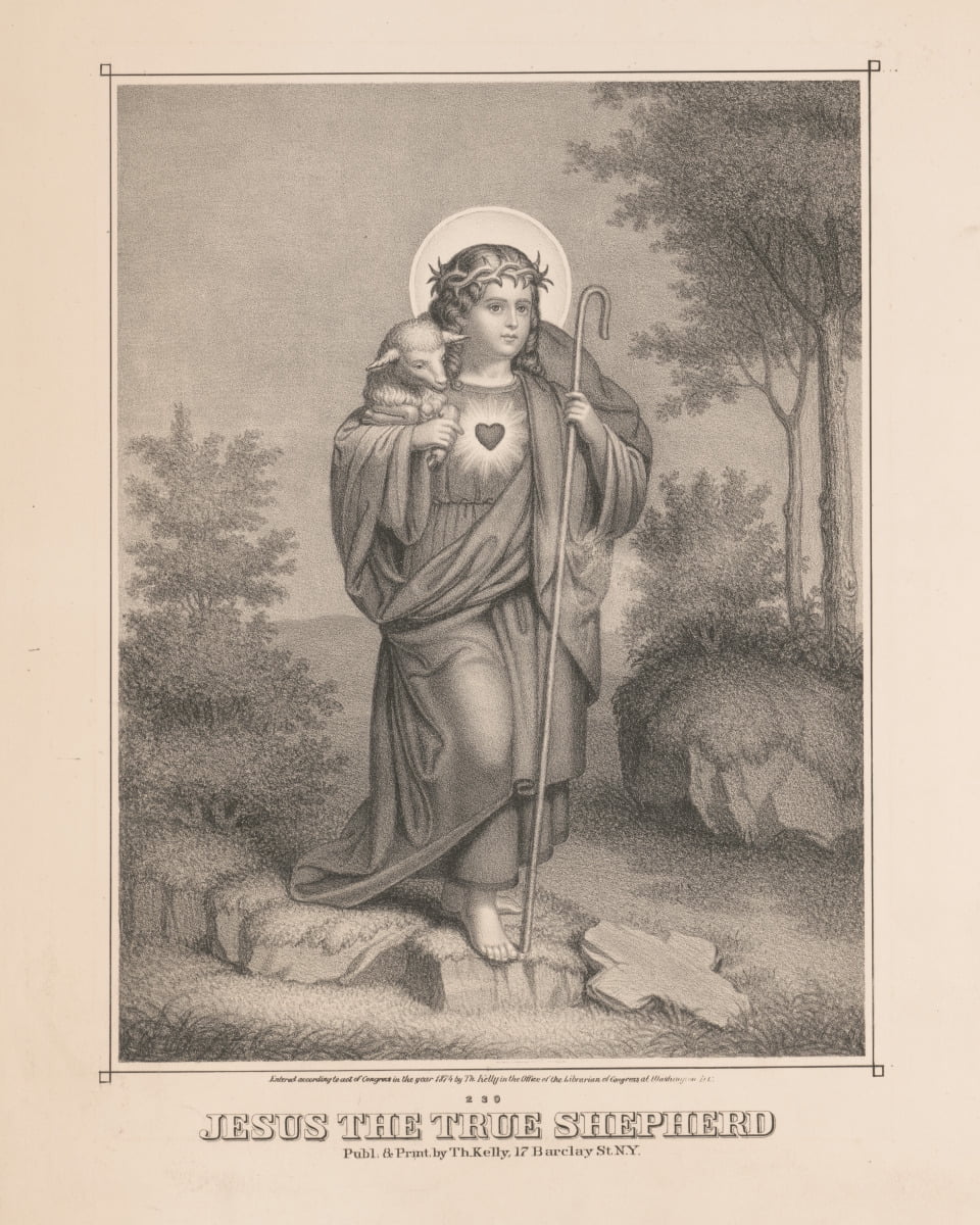 Print: Jesus The True Shepherd, 1874 - Walmart.com