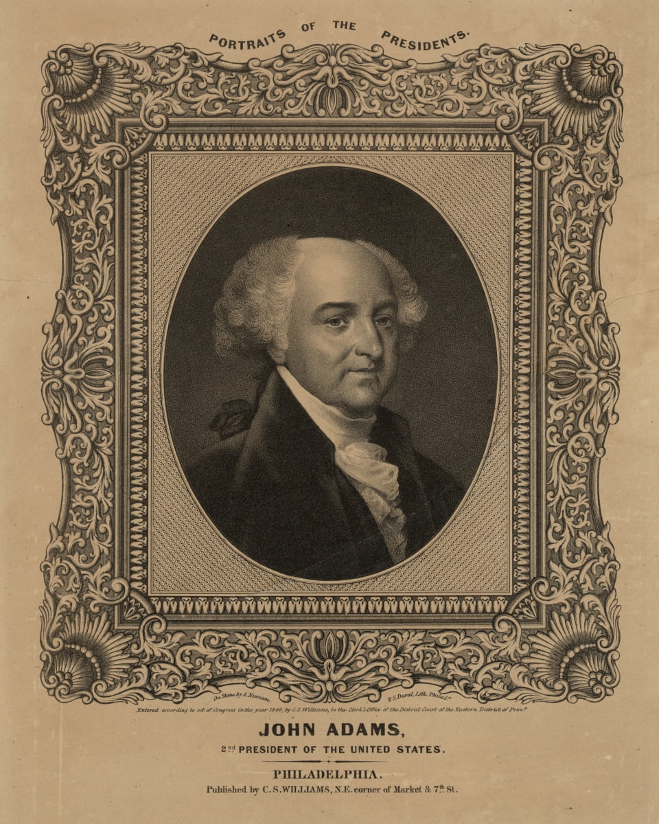Print: John Adams, 2nd President Of The United States, 1846 - Walmart.com