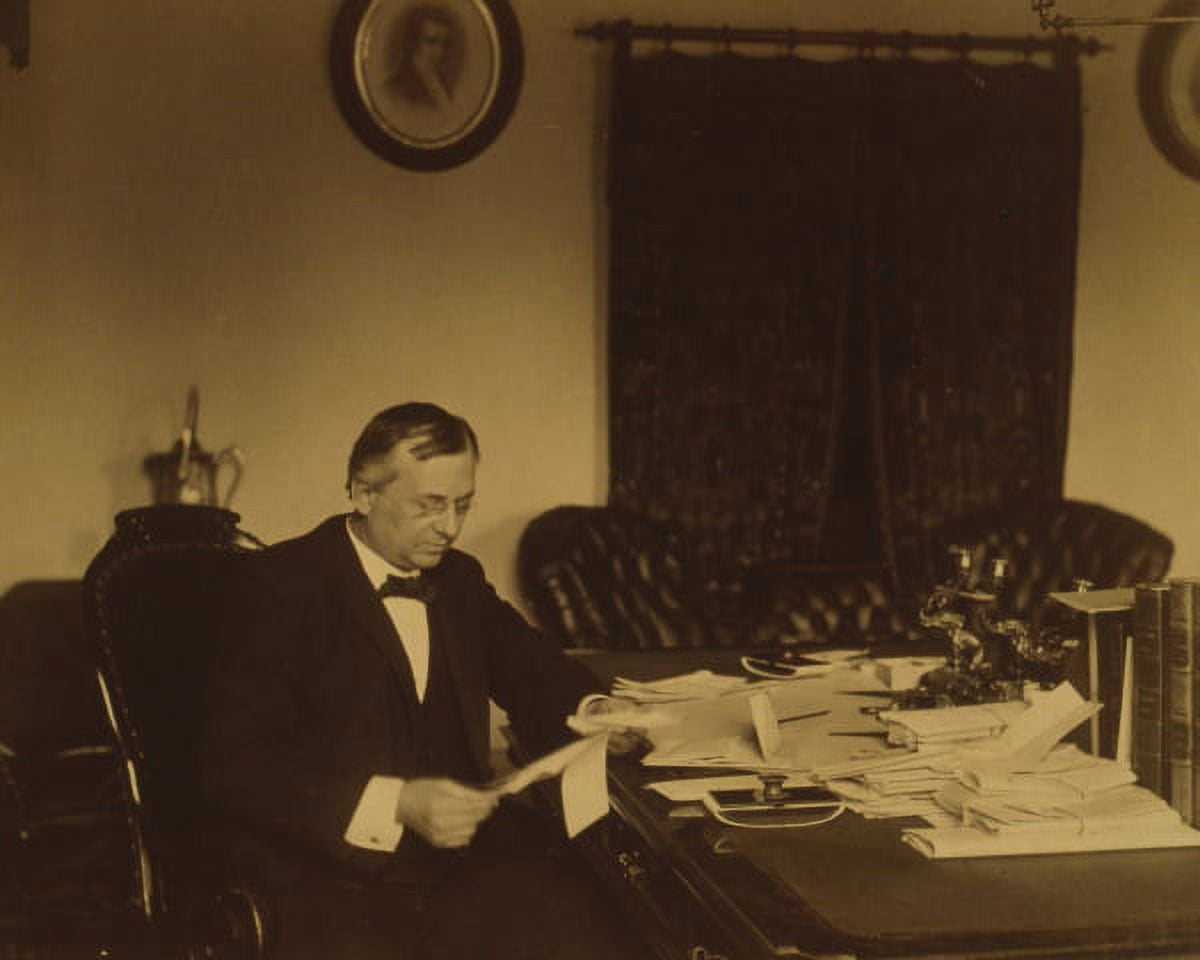 Print: John Wanamaker, Three-Quarter Length Portrait, Seated At Desk ...
