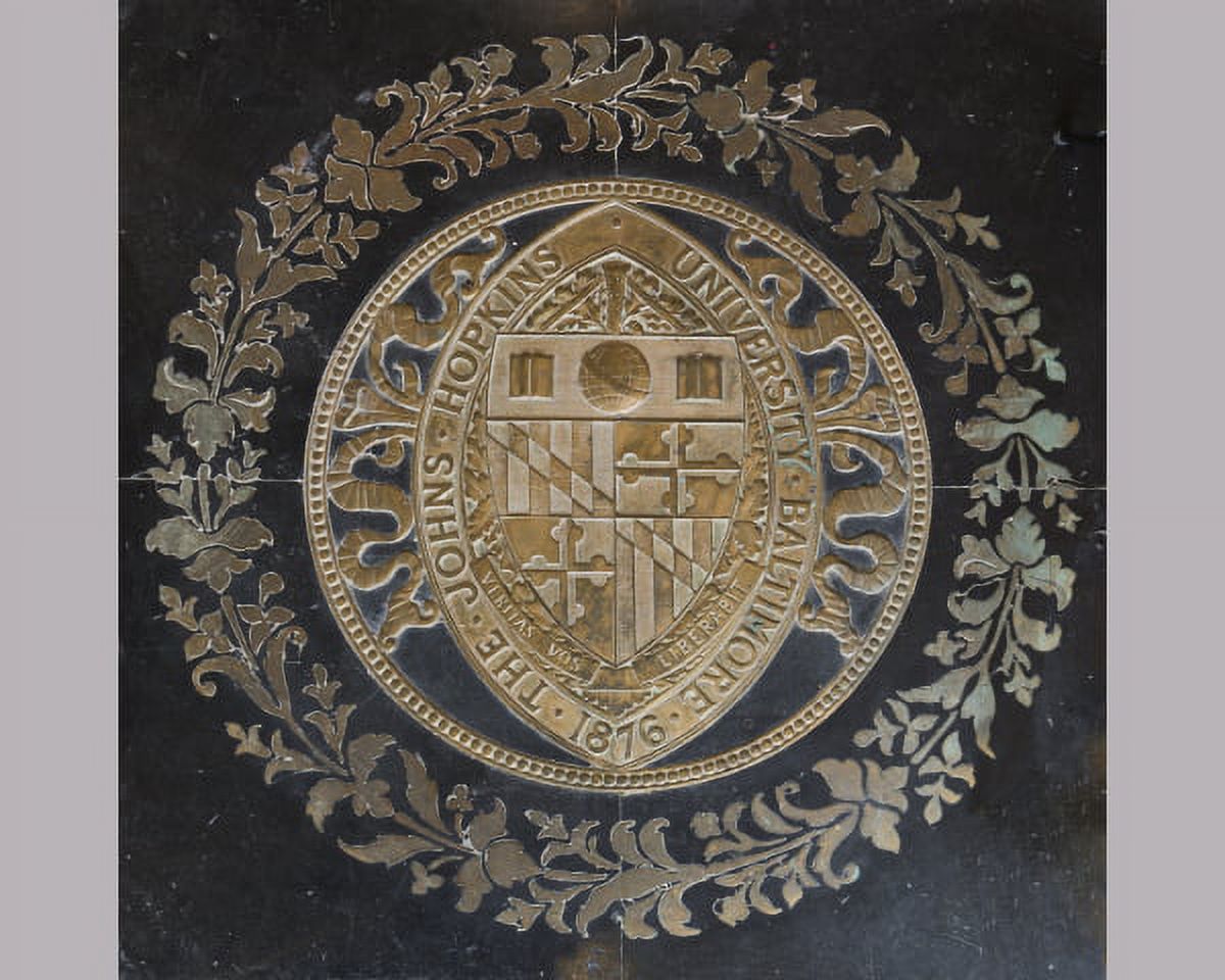 Print: Johns Hopkins University Seal On The Floor Of Gilman Hall, On ...