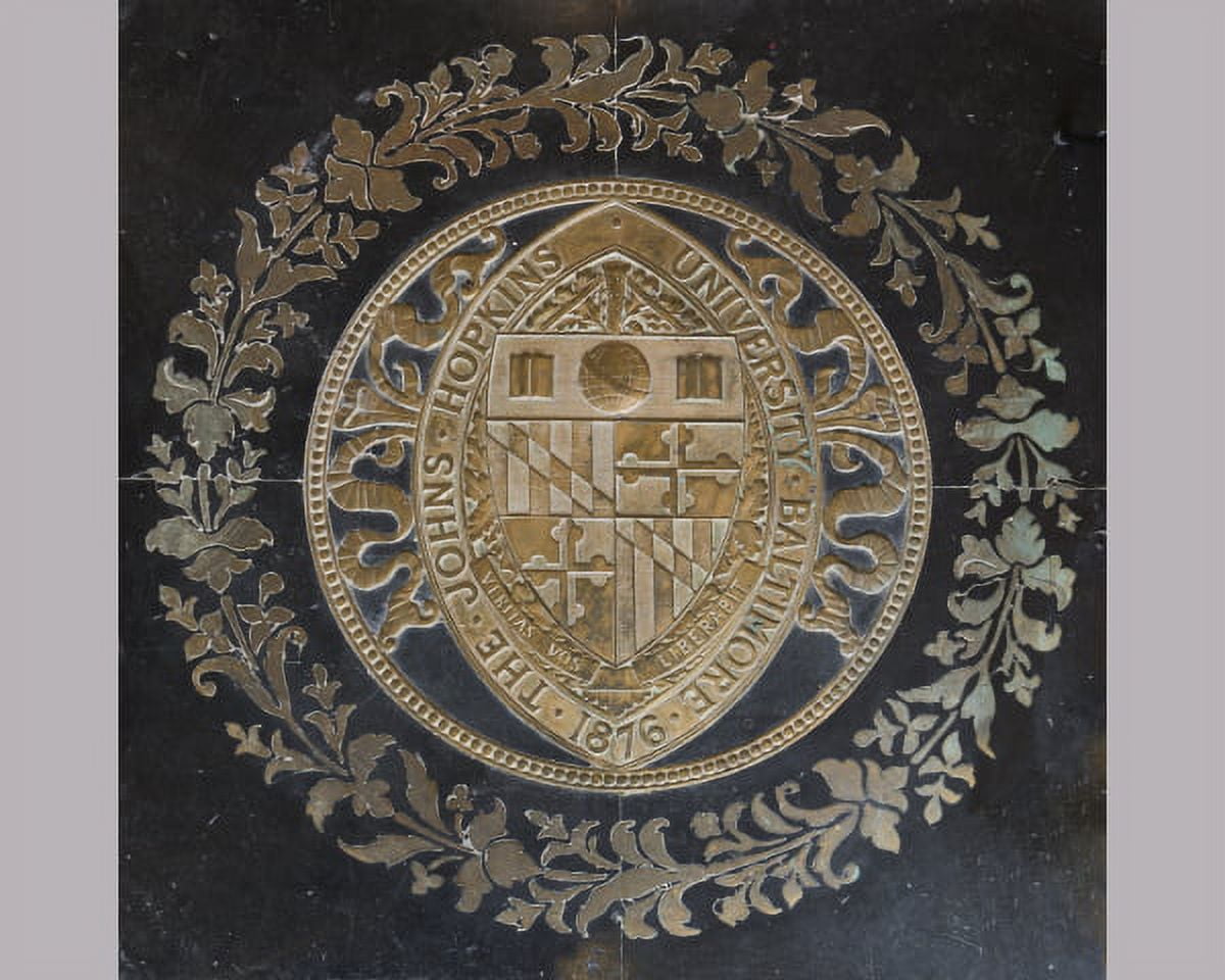 Print: Johns Hopkins University Seal On The Floor Of Gilman Hall, On ...