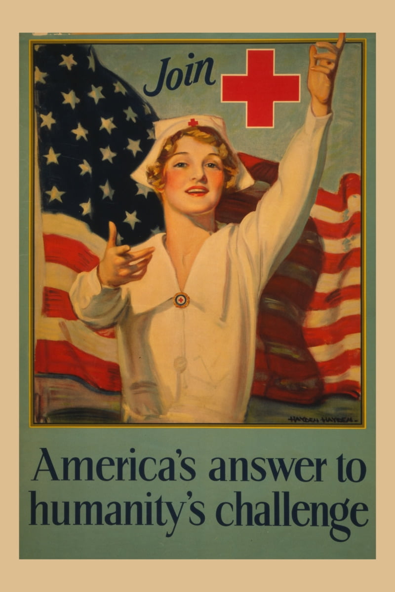 Print: Join Red Cross Symbol - America's Answer To Humanity's Challenge ...