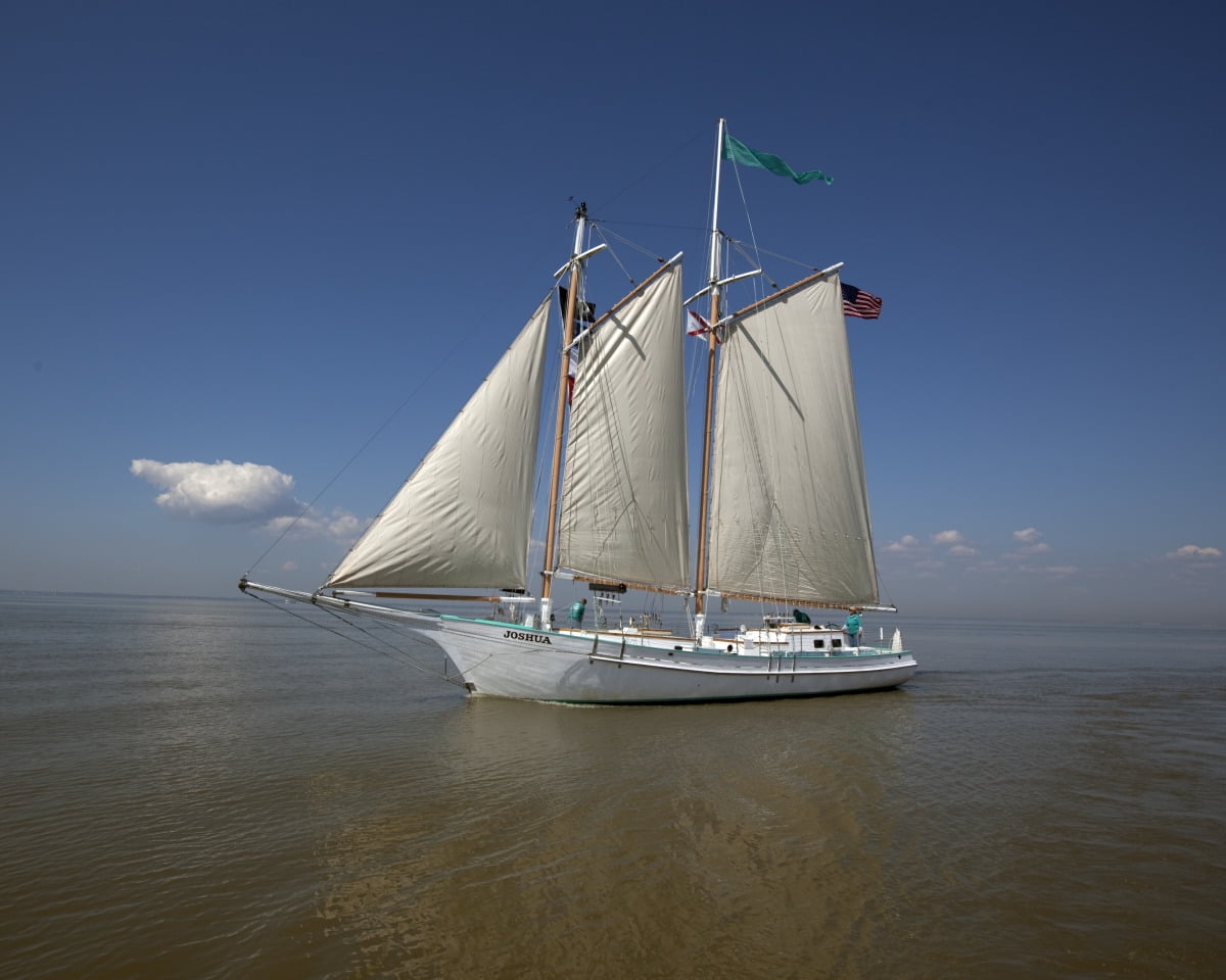 Print: Joshua Is A Classic 72' Wooden Schooner Sailing On Mobile Bay ...