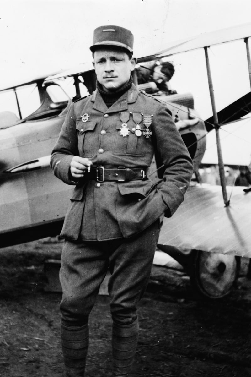 Print: Lafayette Escadrille, Lt. Raoul Lufbury i.e. Lufbery, World War ...
