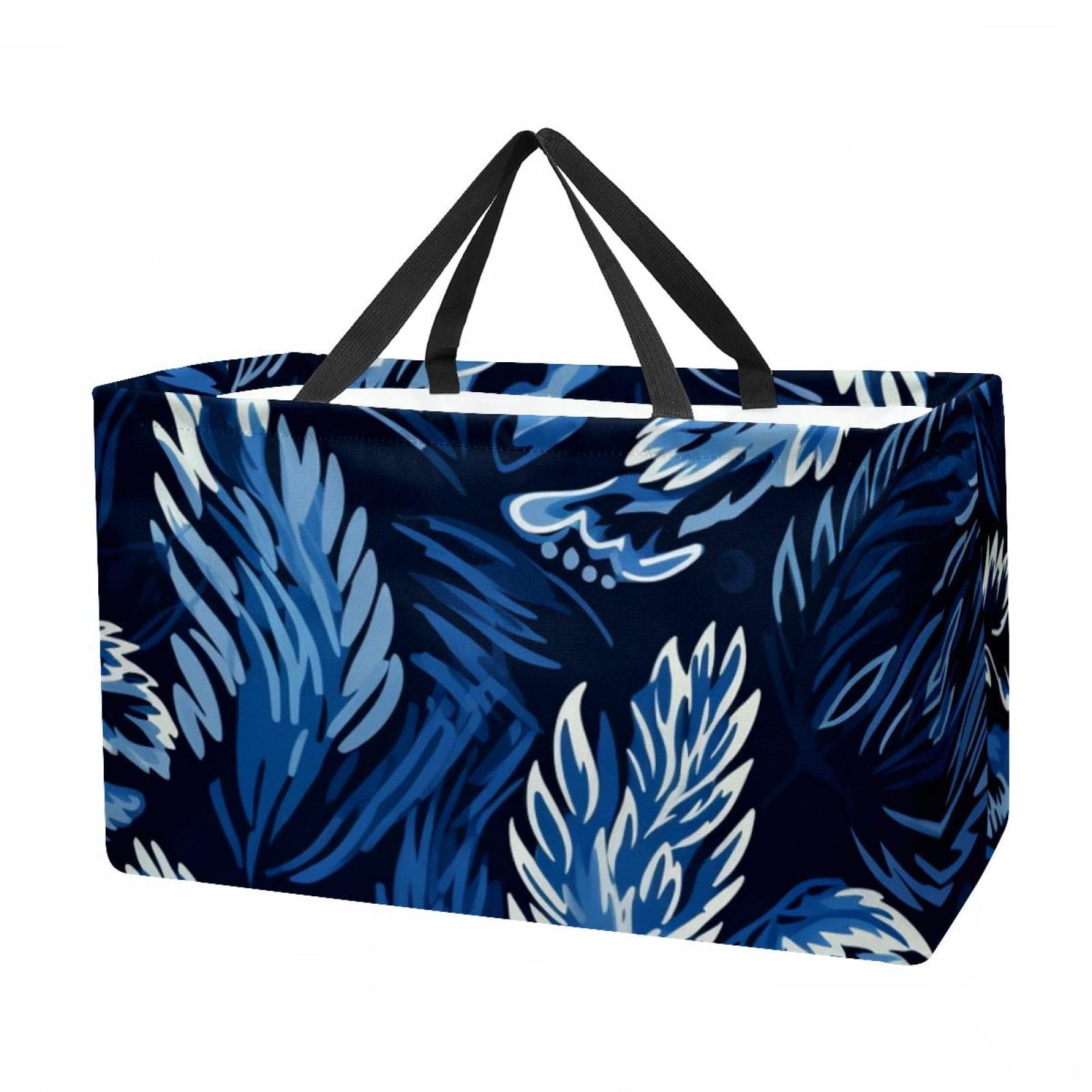 Print Large Capacity Reusable Foldable Oxford Cloth Laundry Basket Beach Bag Shopping Basket ...