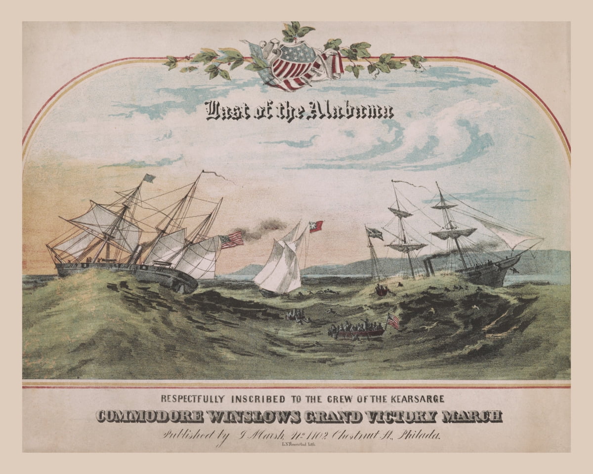 Print: Last Of The Alabama Commodore Winslows Grand Victory March ...