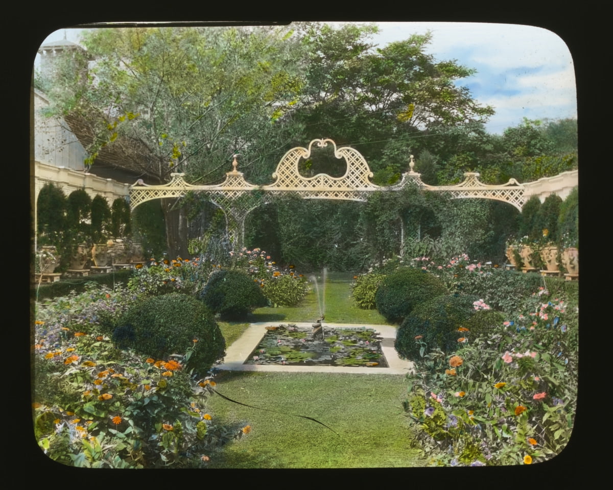 Print: Lathrop Colgate House, Bedford Village, New York. View To Garden ...