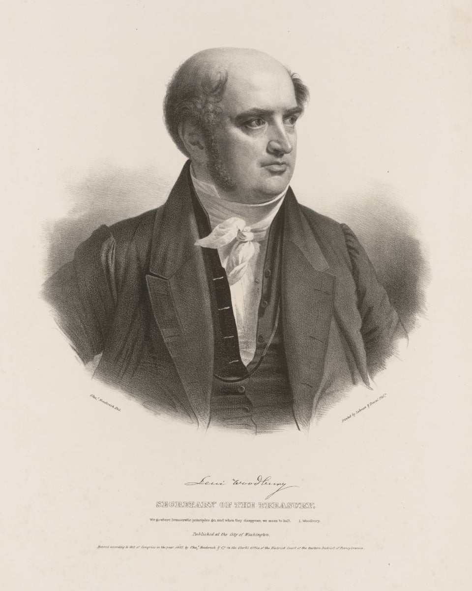 Print: Levi Woodbury, Secretary Of The Treasury, 1837 - Walmart.com