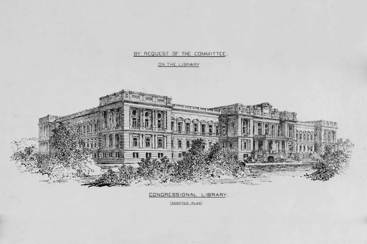 Print: Library Of Congress, Washington, D.C. Perspective Rendering ...