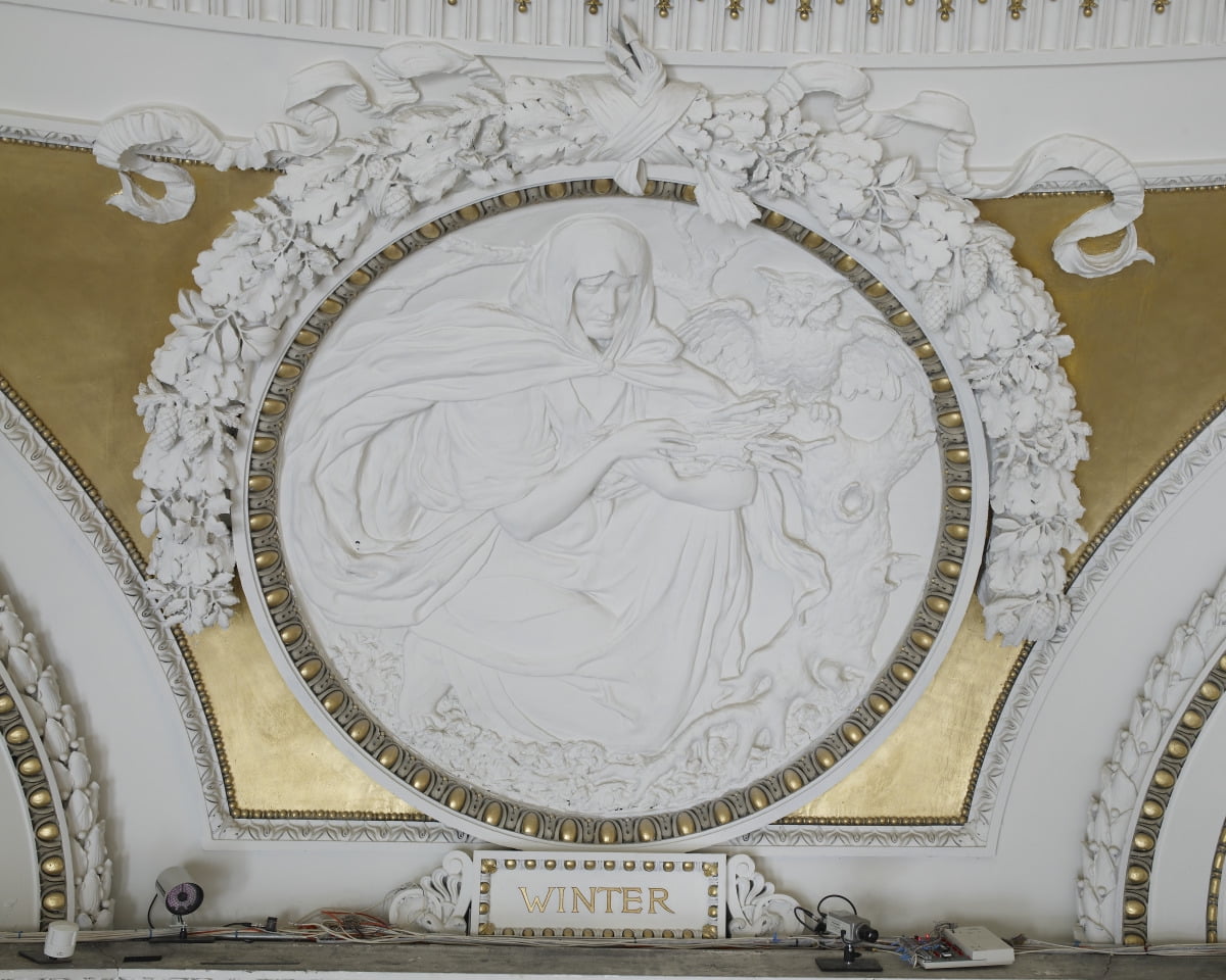Print: Library of Congress, Circular Relief Of Winter By Bela L. Pratt ...
