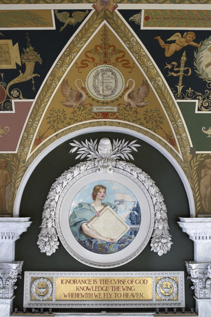 Print: Library of Congress, Mural Depicting Knowledge By Robert Reid ...