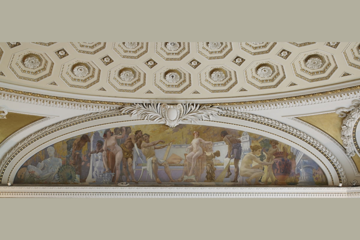 Print: Library of Congress, Mural Of Art In The Pavilion Of Art And ...