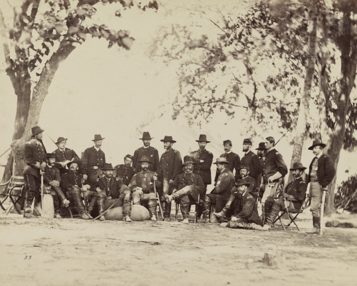 Print: Major General A. E. Burnside And Staff, circa 1861 - Walmart.com