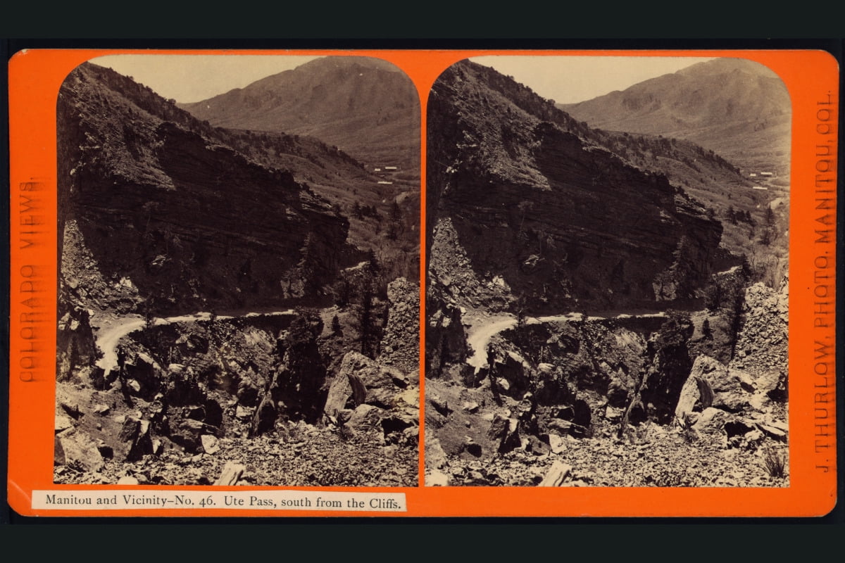 Print: Manitou And Vicinity. Ute Pass, South From The Cliffs, circa ...