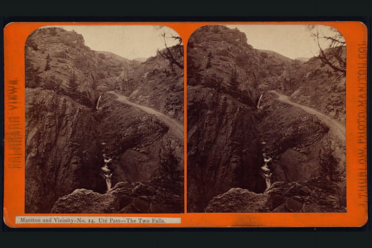 Print: Manitou And Vicinity. Ute Pass, The Two Falls, circa 1874 ...
