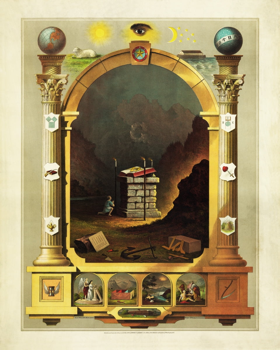 Print: Masonic Chart, 1872 - Walmart.com