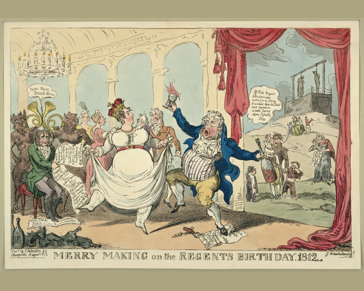 Print: Merry Making On The Regents Birth Day, 1812 - Walmart.com