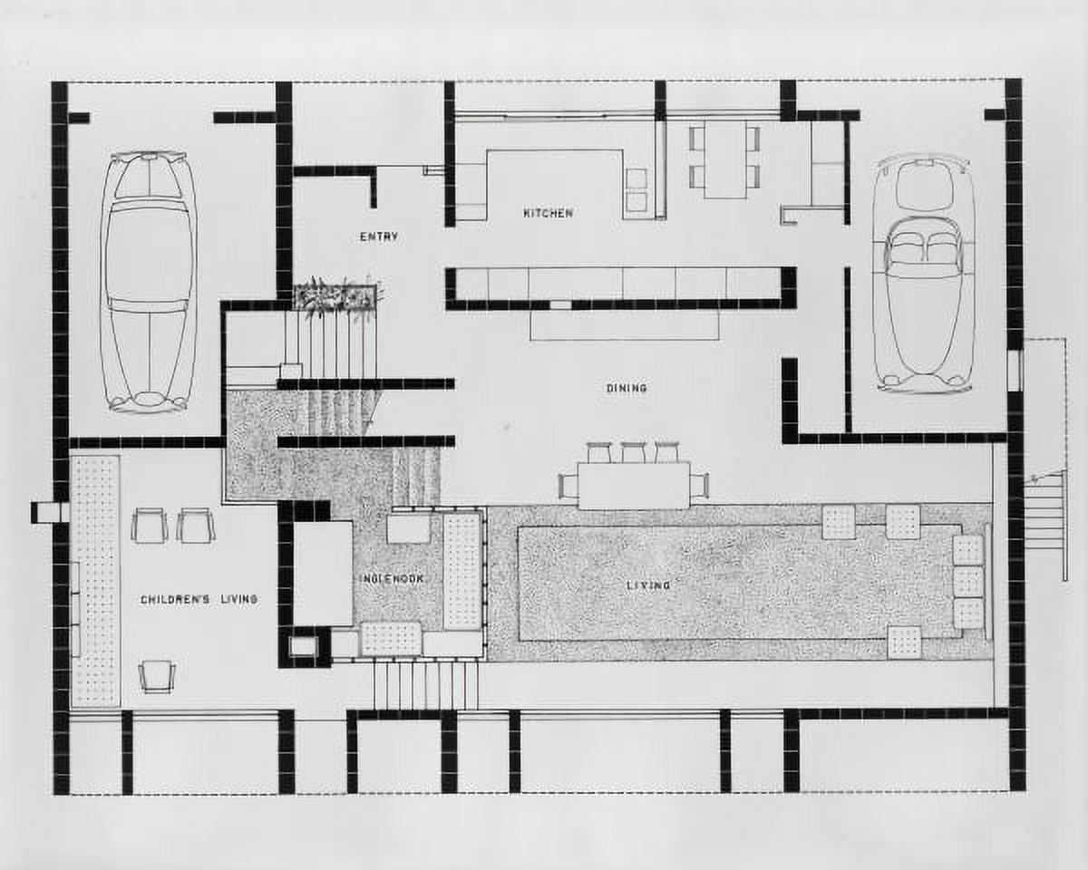 Print: Milam Residence, Ponte Vedra Beach, Florida. First Floor Plan ...