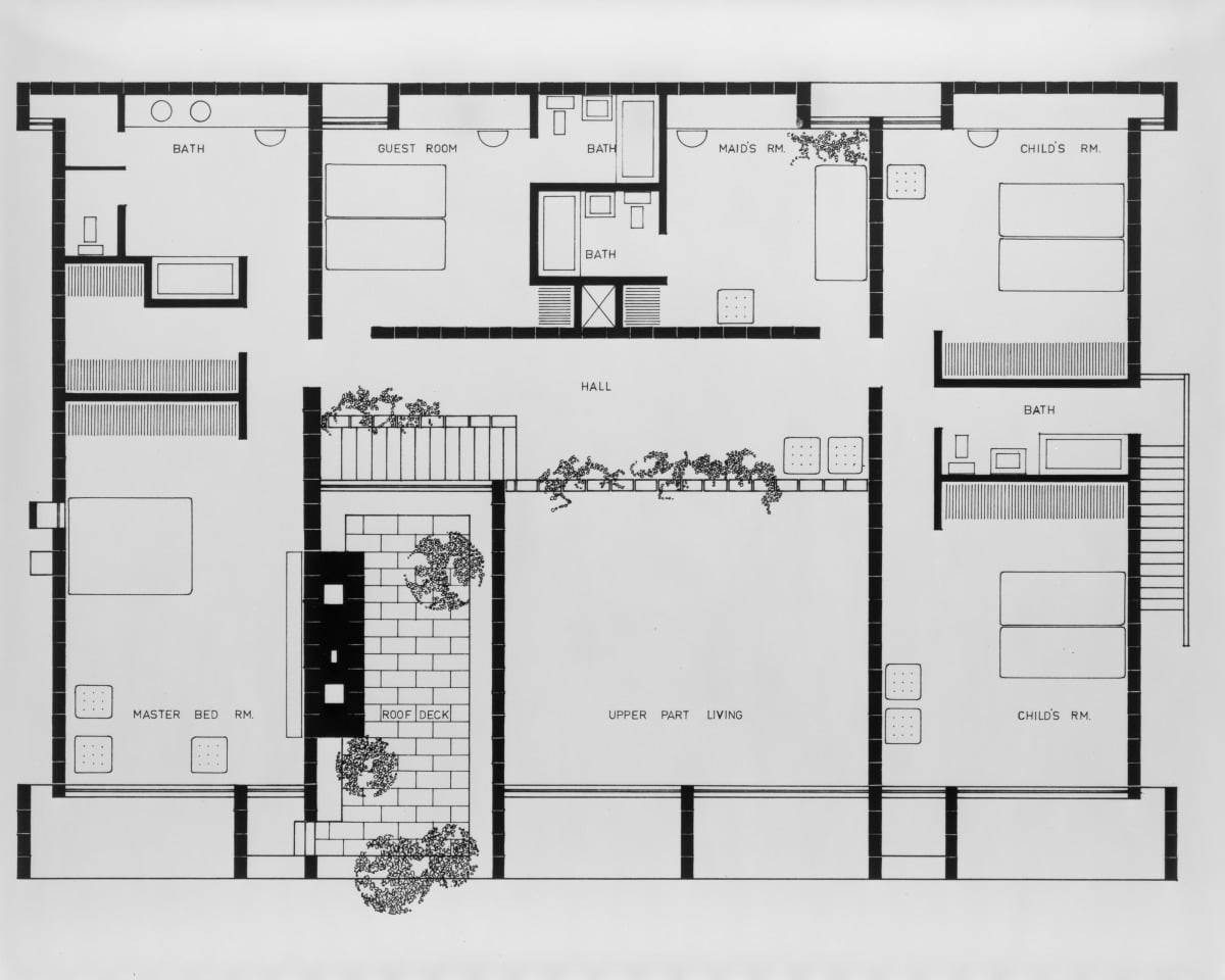 Print: Milam Residence, Ponte Vedra Beach, Florida. Second Floor Plan ...