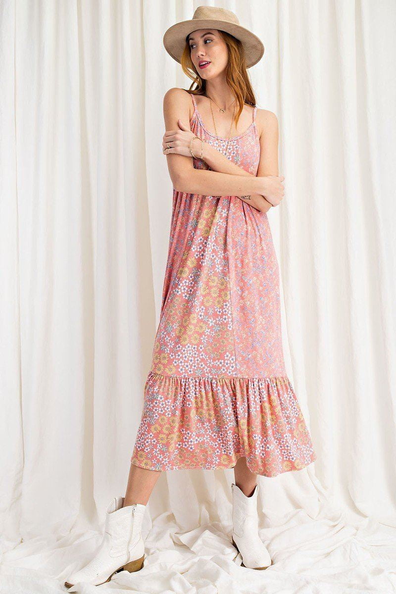 Print Mix N Match Cami Maxi Dress L - Walmart.com
