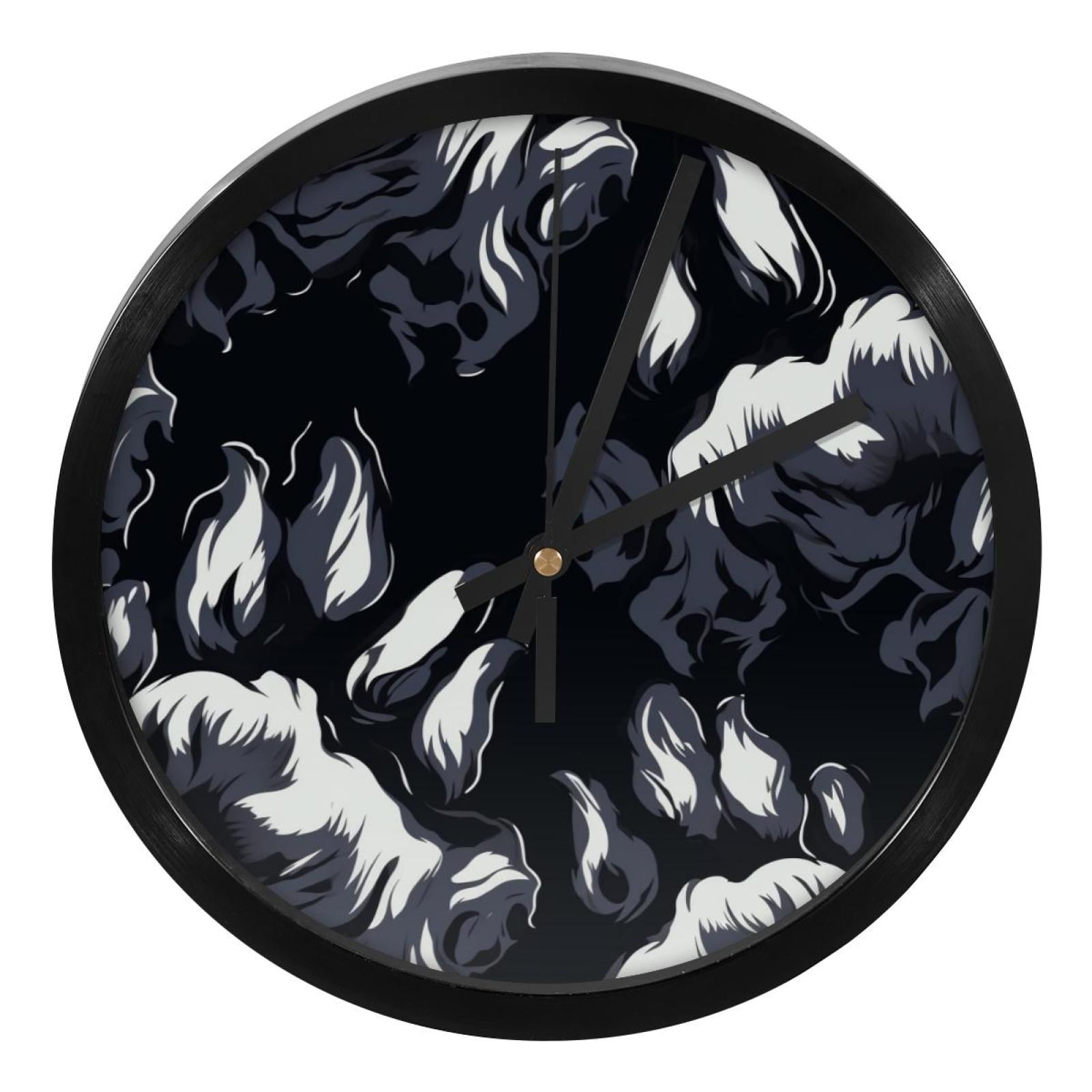 Print Modern 9.8 Inch Wall Clock, Silent Non-Ticking Round Digital ...