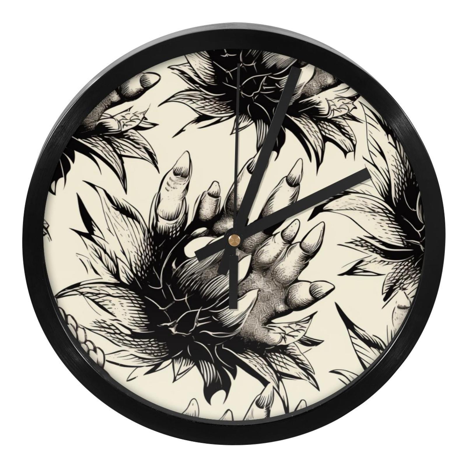 Print Modern 9.8 Inch Wall Clock, Silent Non-Ticking Round Digital ...