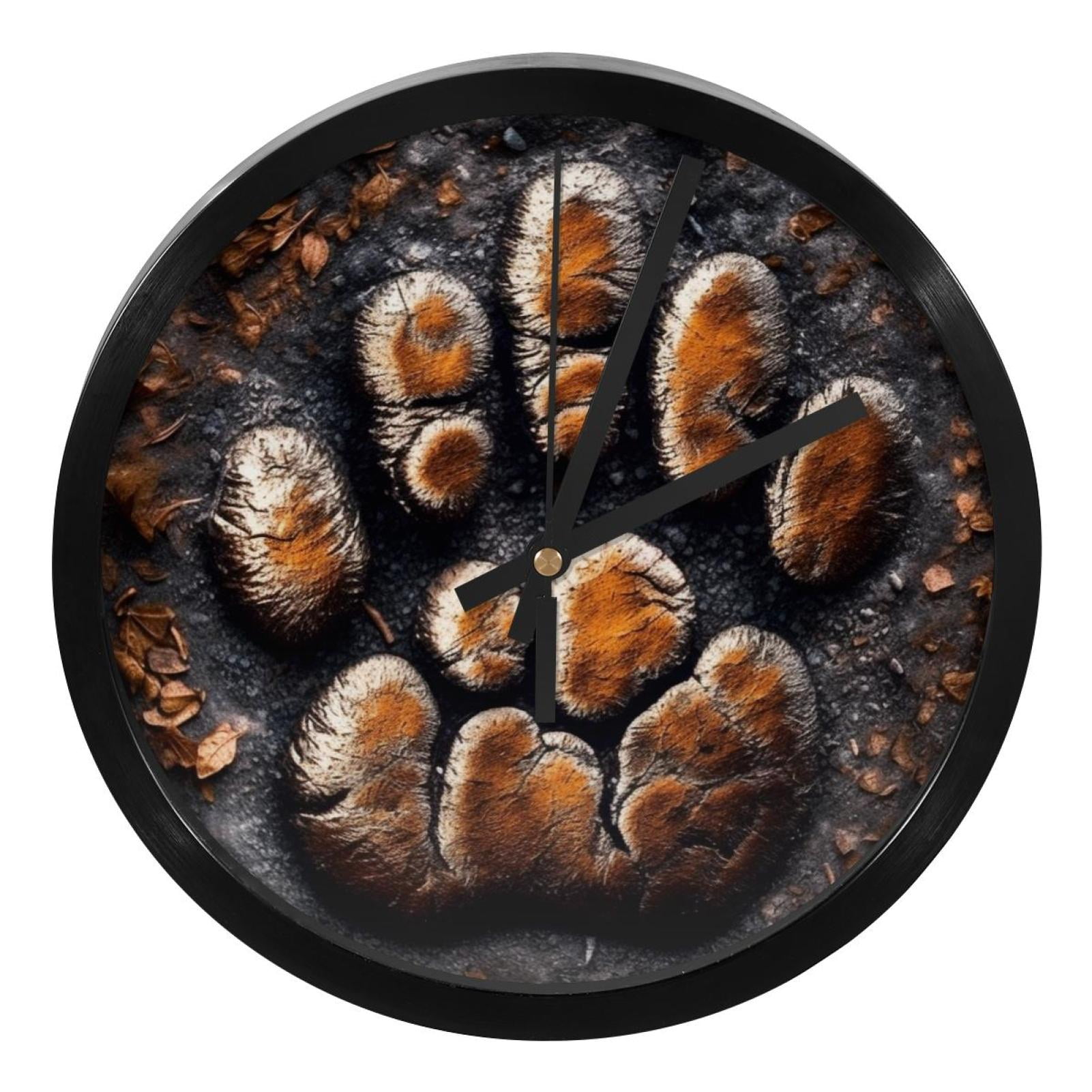 Print Modern 9.8 Inch Wall Clock, Silent Non-Ticking Round Digital ...