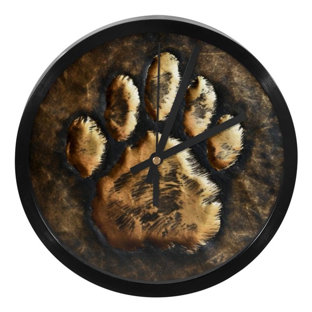 Print Modern Wall Clock, 9.8 Inches, Silent Non-Ticking Round Digital ...