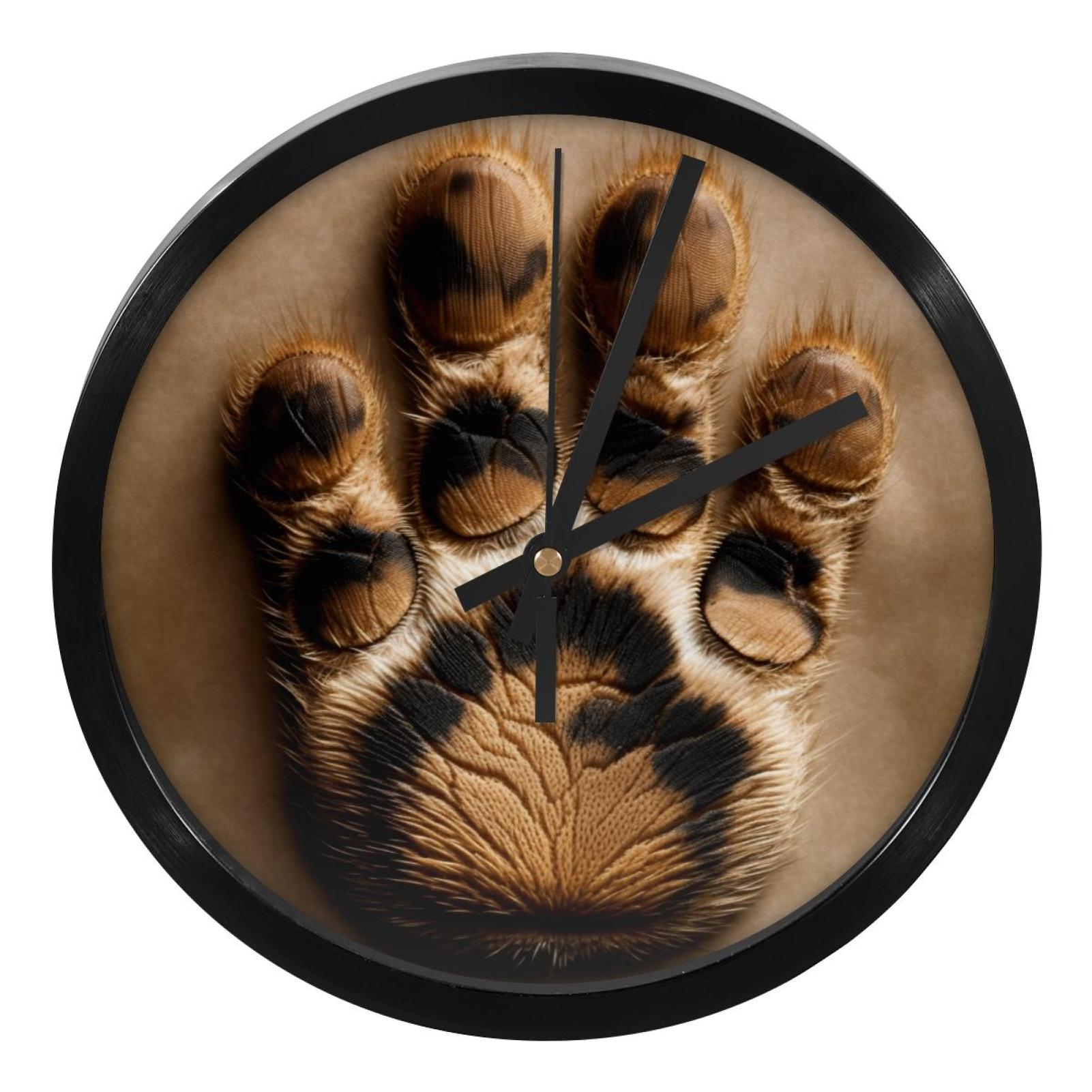 Print Modern Wall Clock, 9.8 Inches, Silent Non-Ticking Round Digital ...