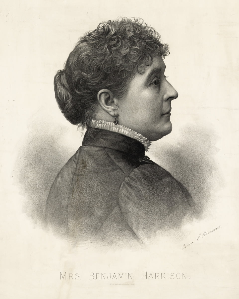 Print: Mrs. Benjamin Harrison - Walmart.com